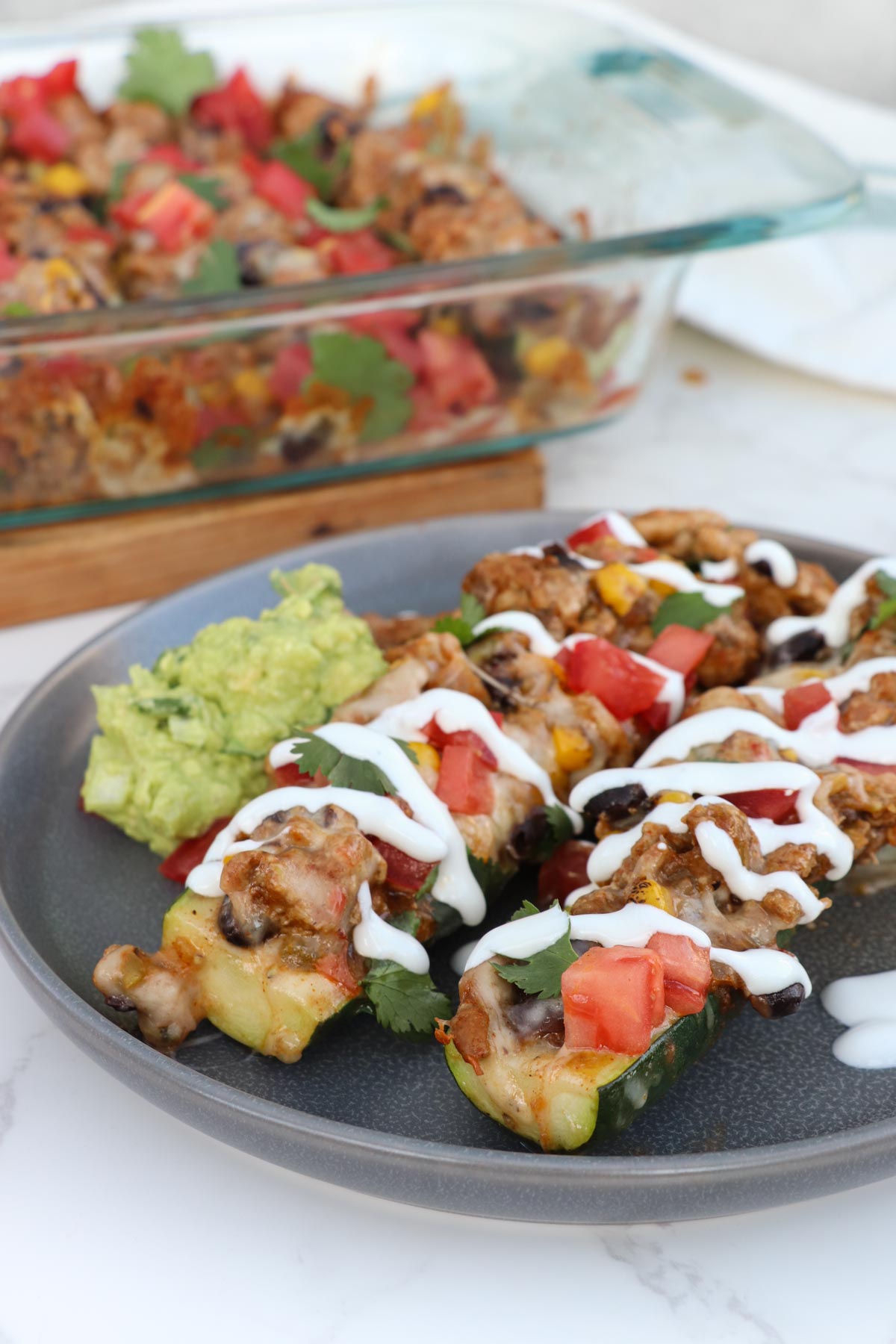 Turkey Taco Zucchini Boats (a.k.a. Shipwrecks) - Cooking with Conks